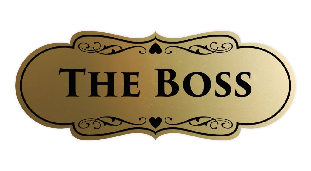 Signs ByLITA Designer The Boss Sign (Brushed Gold) - Large - Walmart.com