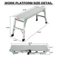 Aukfa Adjustable Work Platform, Portable Bench Folding Ladder,Gray ...