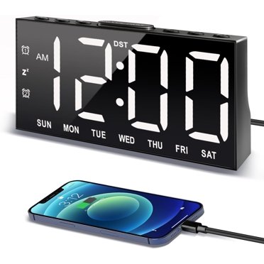 Bluetech Oversized LED Clock- Extra Large Display, Easy To Read 3 Inch ...