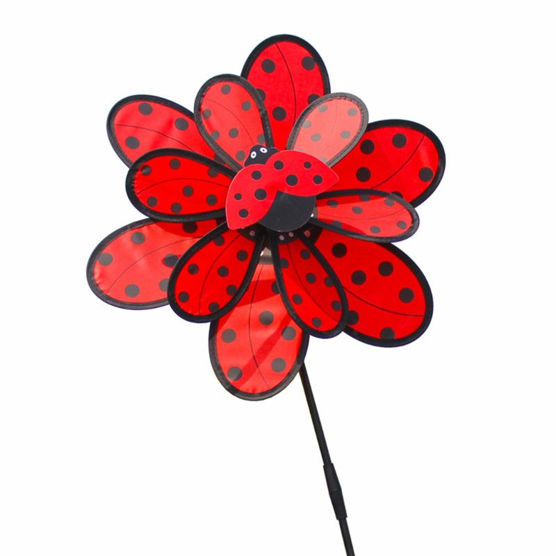 Kids Toy Double Layer Beetle Windmill Wind Spinner Pinwheel Home Garden ...