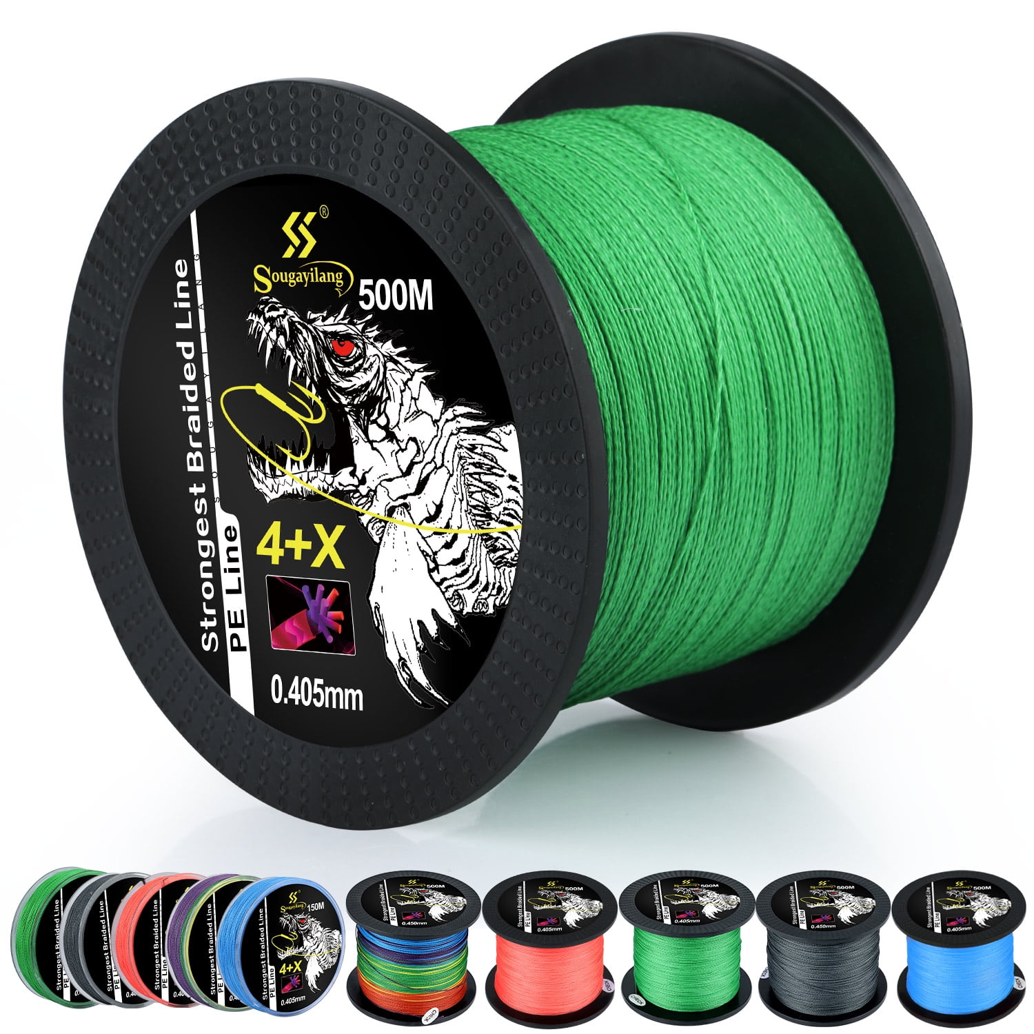 Sougayilang PE Braided Fishing Line 4 Strands Multifilament Fishing ...