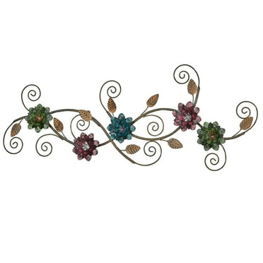 Traditional Morgan Decorative Metal Wall Topper Platinum 42”Wx19”H ...