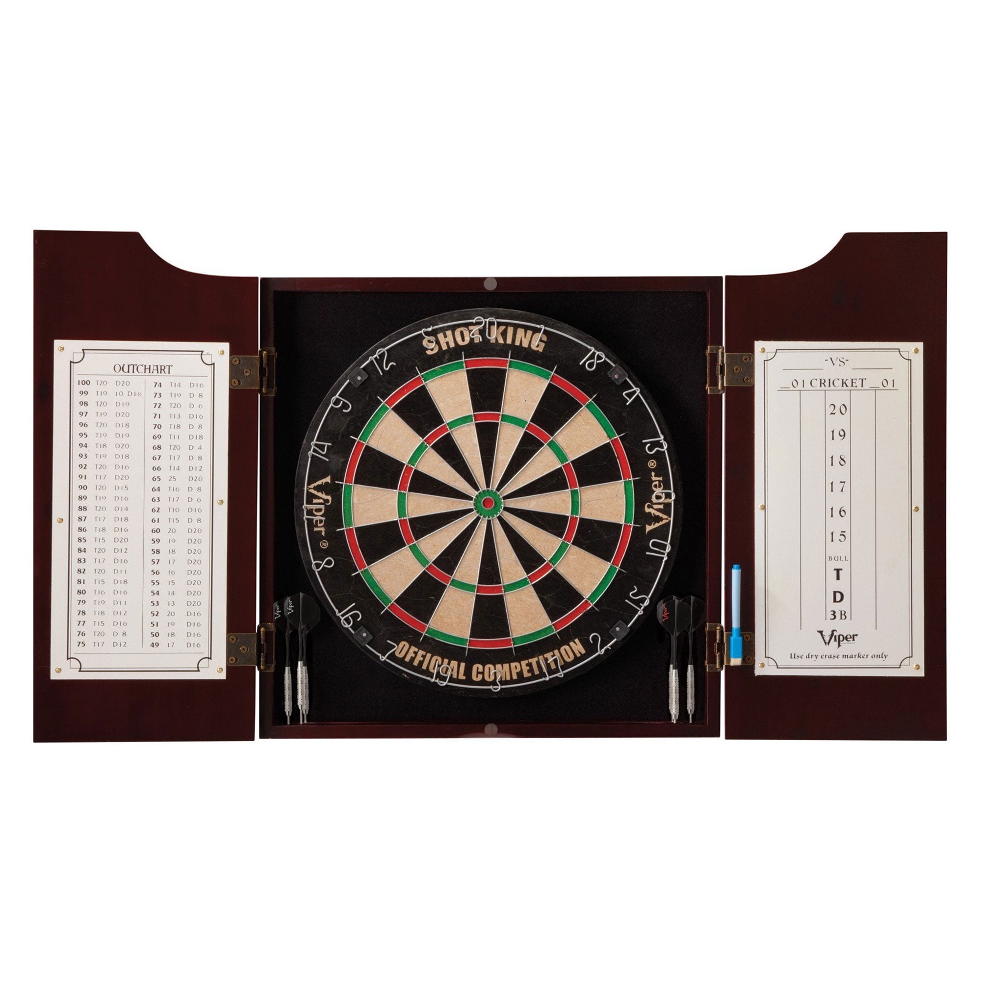 Click here for Gld Viper Hudson All-In-One Dart Board & Cabinet W... prices