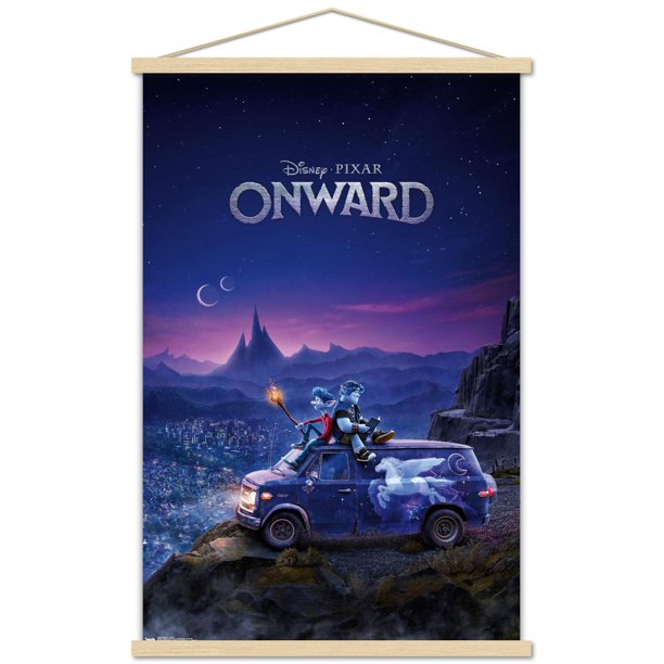 Disney Pixar Onward - Teaser Wall Poster with Wooden Magnetic Frame, 22 ...