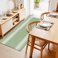 Area Rug 2x6ft Sage Green Striped Area Rugs for Kitchen Runner Rug ...