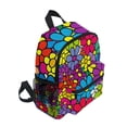 Colorful Floral Mini Backpack Cute Small Backpack with Chest Strap and ...