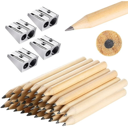 32 Pieces Short Triangular Fat Pencils 3.5 Inch Fat Children ...