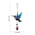 BAOPAI Stained Hummingbirds Wind Chime Metal Bells- Colorful Iron ...