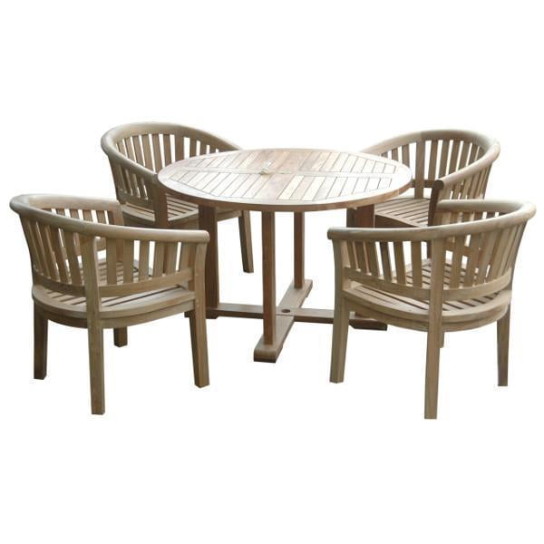 Teak Tosca 5-Pieces Dining Table Set - Walmart.com