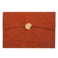 A5PU soft leather notebook brown,A5 Tri Fold Notebook With 80gsm Paper ...