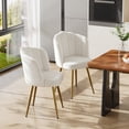 VECELO Modern Velvet Dining Chairs Set of 2, Upholstered Kitchen Chairs ...