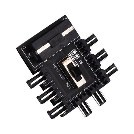 wolftale Computer Motherboard Fan Hub Splitter Connector 12V Speed ...