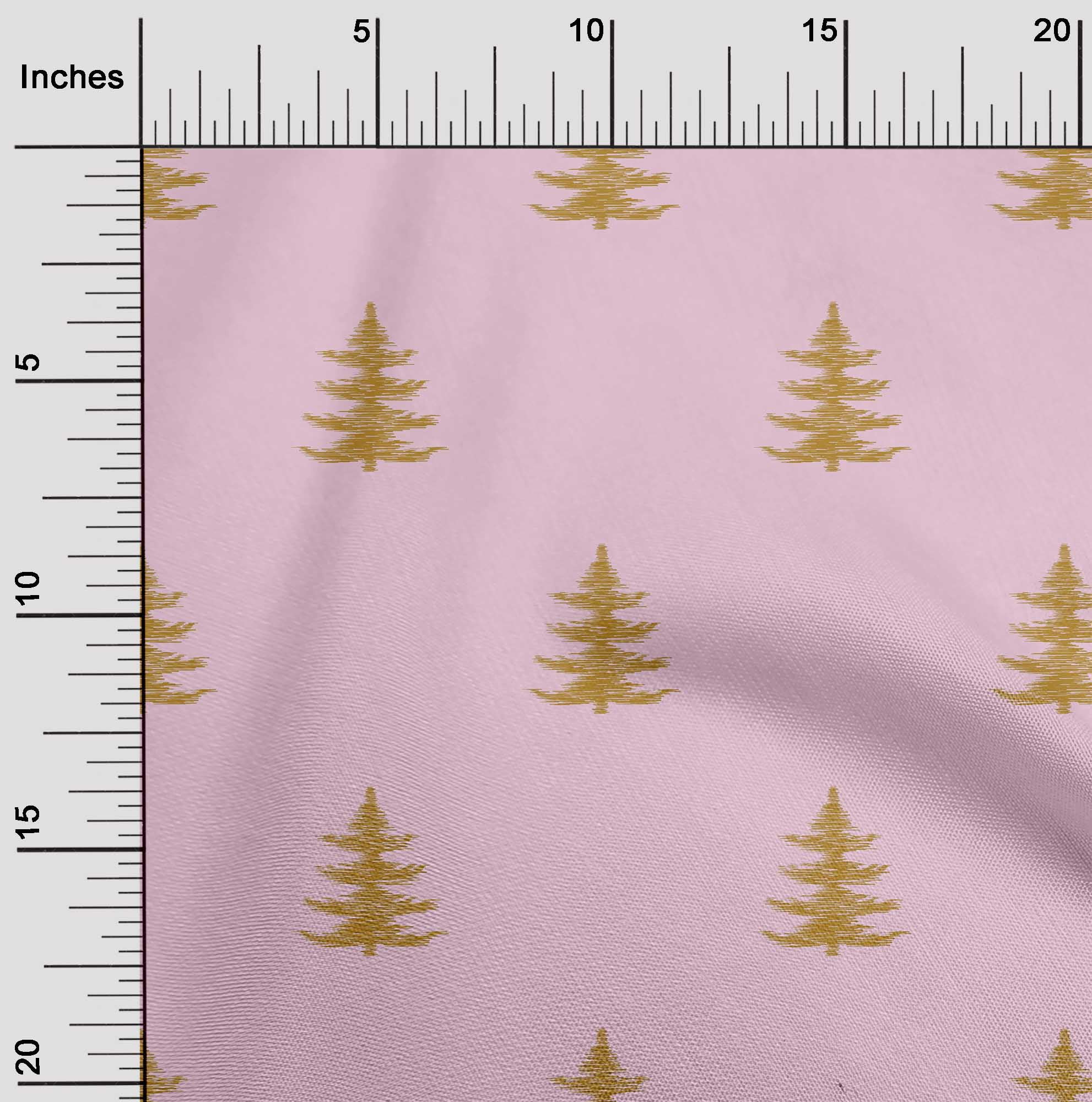 oneOone Viscose Jersey Fabric Christmas Tree Ikat Print Fabric By Yard ...