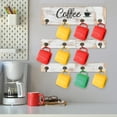 LotFancy Wooden Coffee Cup Holder, Wall Mounted Metal Hanging Storage ...