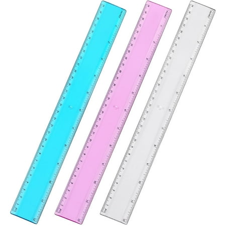 Color Plastic Ruler Straight Ruler Assorted Color Ruler Measuring Tool ...