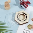 1pc Plywood Baby Teeth Storage Boxes with Acrylic Magnetic Cover Beige ...