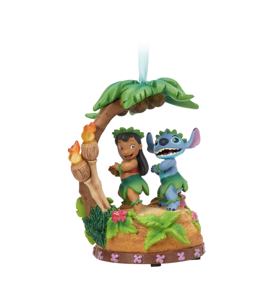 Disney Sketchbook Lilo & Stitch Light-Up Singing Christmas Ornament New ...