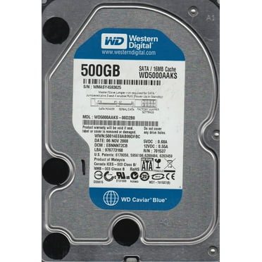 WD5000AAKS-00A7B0, DCM HHNNNTJMGB, Western Digital 500GB SATA 3.5 Hard ...