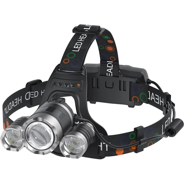 Headlamp Rechargeable USB Headlamps 6000 High Lumens Super Brightest ...