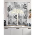 Boho Pines Kitchen Curtains Set for Windows 3 Piece Cafe Curtains 24 ...
