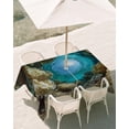 60x102 Inch Outdoor Tablecloth with Umbrella Hole Zipper Rectangle ...