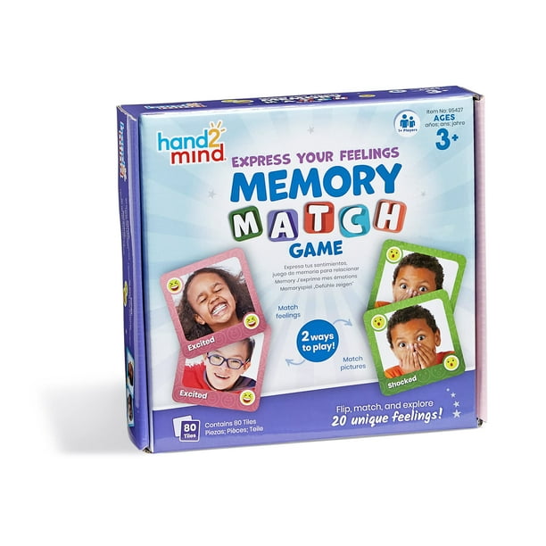 Memory Match Game hand2mind Expresa tus sentimientos para niños ...