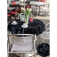 Black Leaves Round Outdoor Tablecloth with Umbrella Hole Abstract Art ...