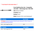 Front Stabilizer Bar Link - Compatible with 2002 - 2005 Dodge Ram 1500 ...