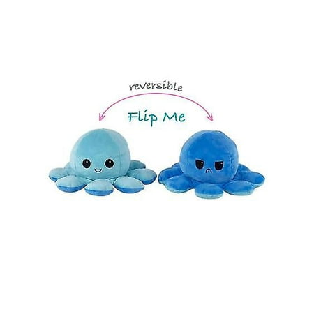 Reversible Octopus Plushie Double-sided Flip Doll Show Mood Toy ...