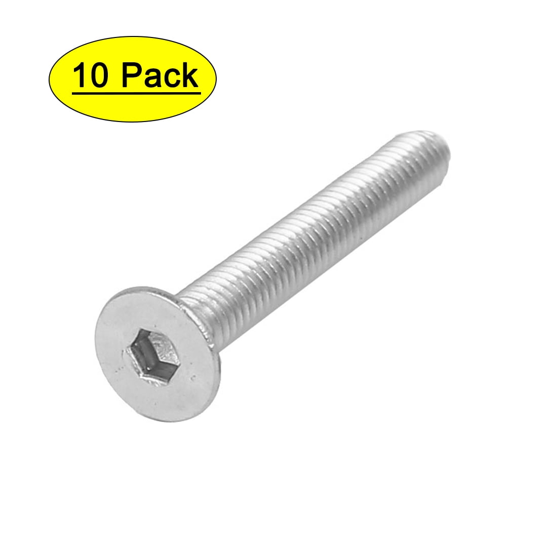 M4x30mm 316 Stainless Steel Flat Head Hex Socket Cap Screw Bolt ...