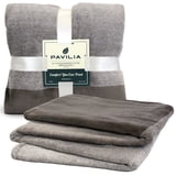 PAVILIA Flannel Fleece Throw Blanket for Couch | Super Soft Cozy ...