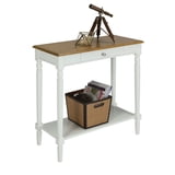 Convenience Concepts French Country Hall Table with Drawer and Shelf ...