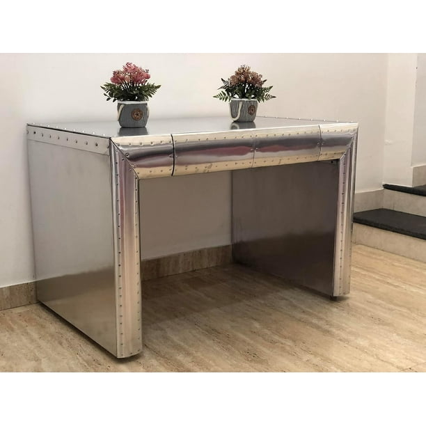 Nauticalmart Streamline Desk Aviator Table Home Decor with Drawer ...