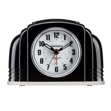 Crosley Nautical-Style Bronze Pedestal Alarm Clock, Silent Movement ...