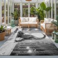 4'x6' Area Rugs, Grey Dinosaur Tiger Indoor Outdoor Area Rug for Living ...