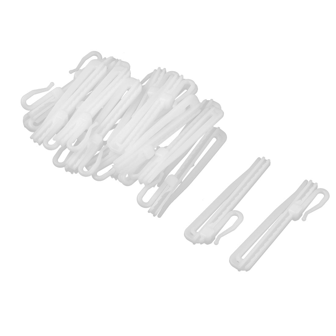 20pcs Home Depth Pinch Pleat Locking Tape Clip White Adjustable Curtain ...