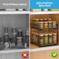 BOIVSHI Double Pull Out Spice Rack Organizer for Cabinet,Slide Out ...