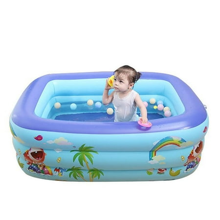 Kids Children Swimming Pool Thicken Family Inflatable Square Shape ...