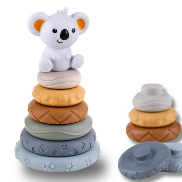 Heritage Baby 5-PC Stackable Plush Baby Farm Animals Rattle Set ...