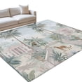 Classical Garden Washable Area Rug 3 x 5 ft Retro Palm Tree Floral ...