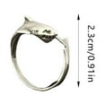 UEHUXhe Men's Ring Domineering Fish Ring Animal Ring Simple Live Mouth ...