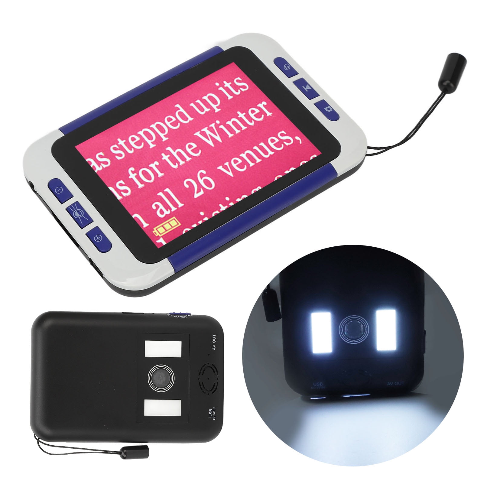 Lupa Digital ANGGREK Pantalla LCD de 5 Pulgadas Zoom 2X-48X recargable ...