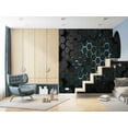 Modern Wallpaper, 3d Effect Black Geometric Shapes Wal Art, Paper Wall ...