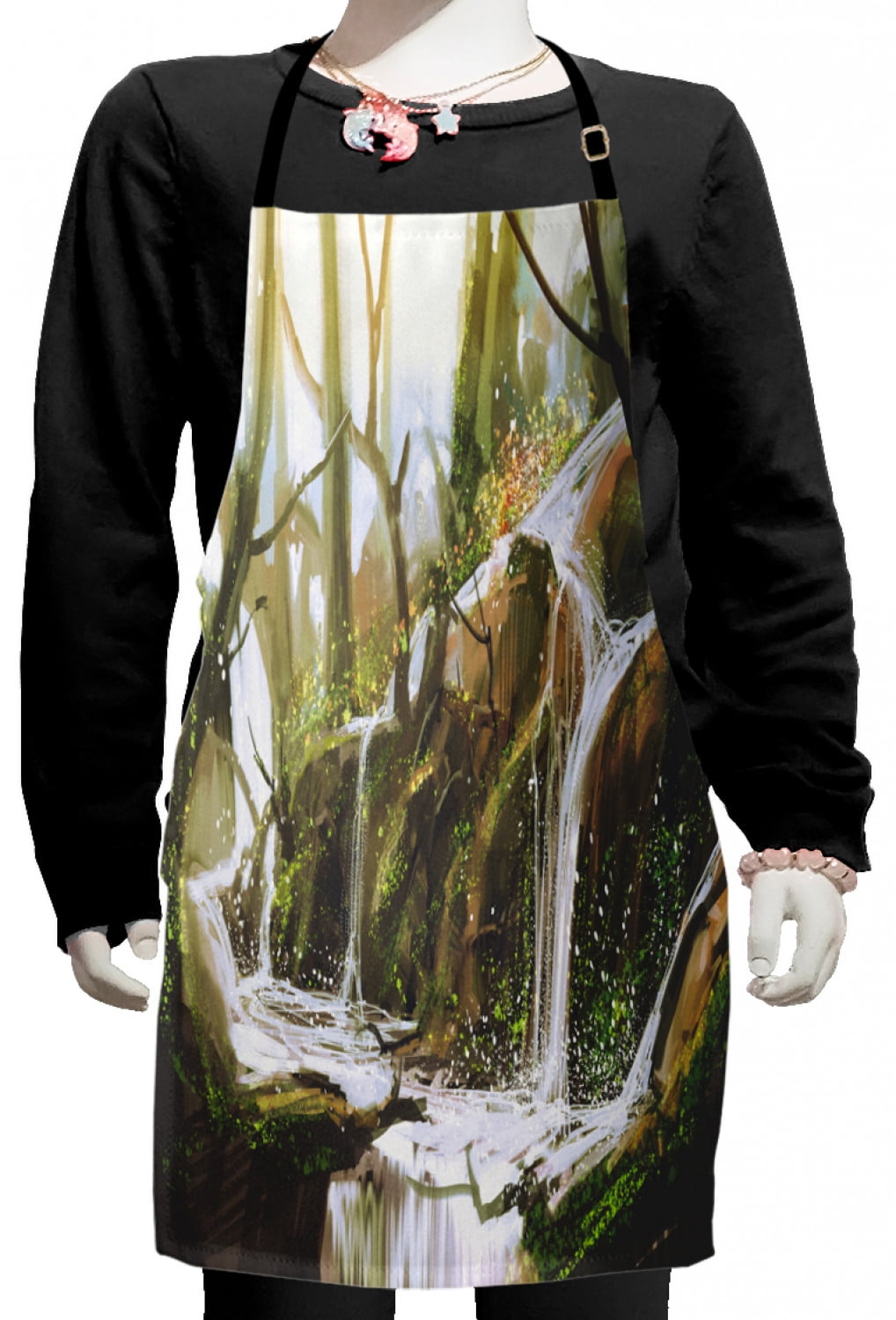 Fantasy Kids Apron, Cascade Stream Flows into the Creek in a Realistic ...