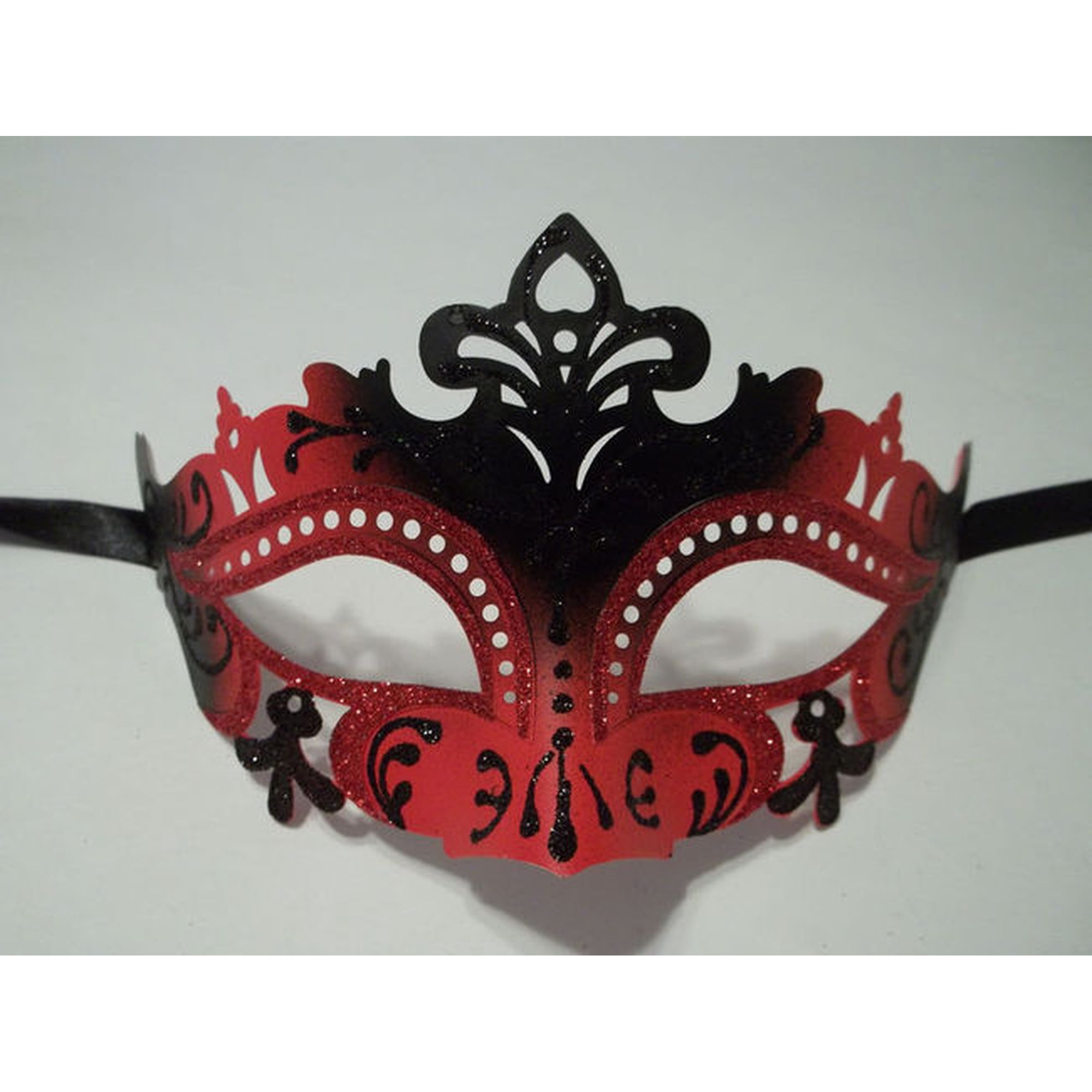 Black And Red Lace Masquerade Masks