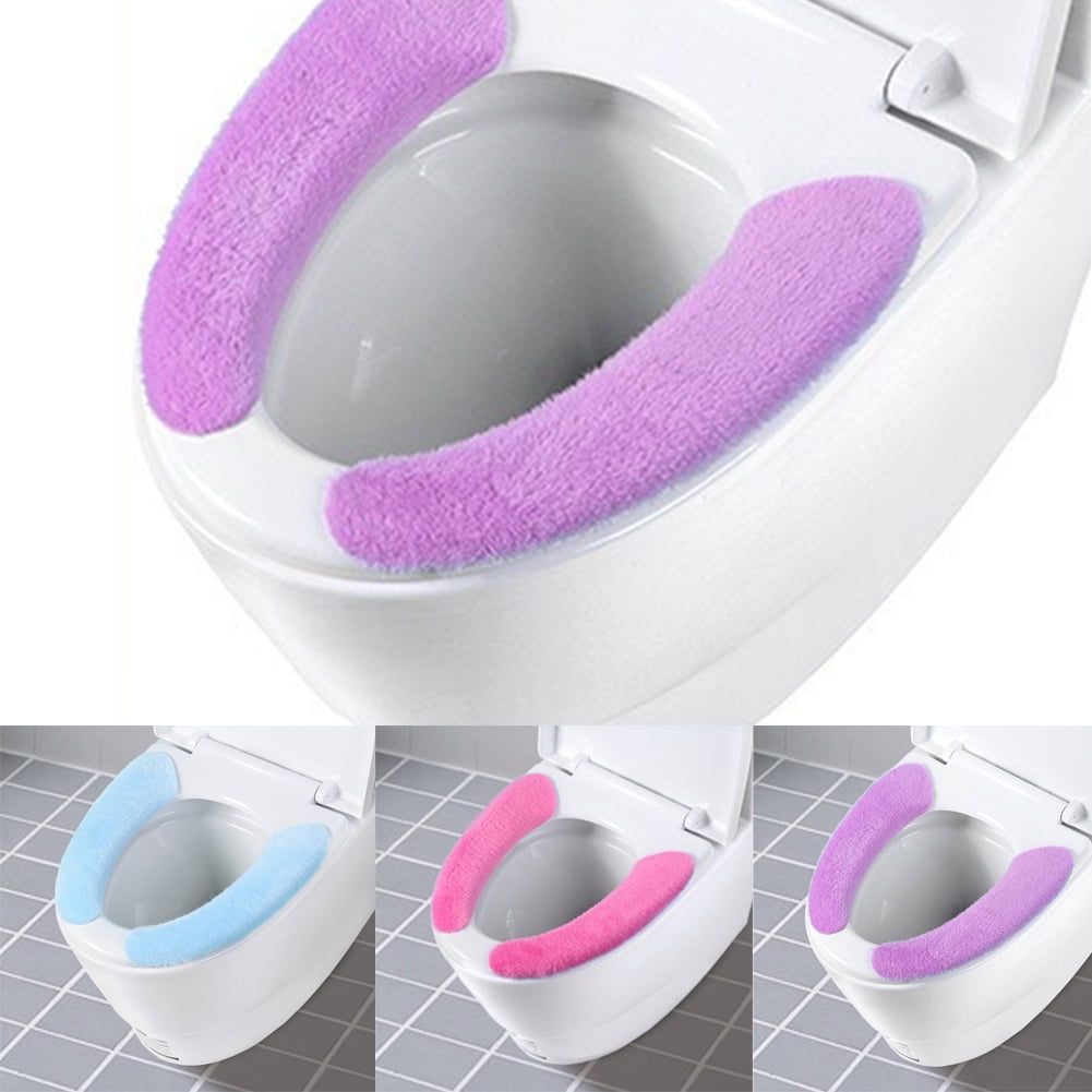 SPRING PARK 2Pcs Bathroom Warmer Toilet Seats Close stool Washable Soft ...