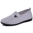Samdudou Slip On Shoes for Women Closed Toe Knit Mesh Loafers ...