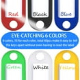 H&W 30 Pack Tough Plastic Key Tags, Split Ring Label Window, 6 Colors ...