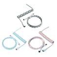 Coiled Keyboards Cable Aviation Cord TypeC to USB A for Mechanical Game ...