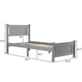 Twin Bed Frame With Headboard Yofe Gray Twin Size Platform Bed Frame W